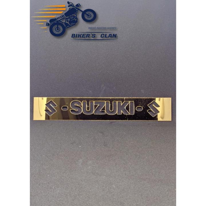 Suzuki Name Plate Stainless Steel- Bike Number Plate Stainless Steel ...