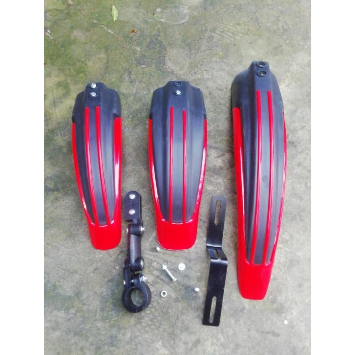 Bicycle color Plastic mudguard cycle plastic mudguard RED 3,pcs1set ...