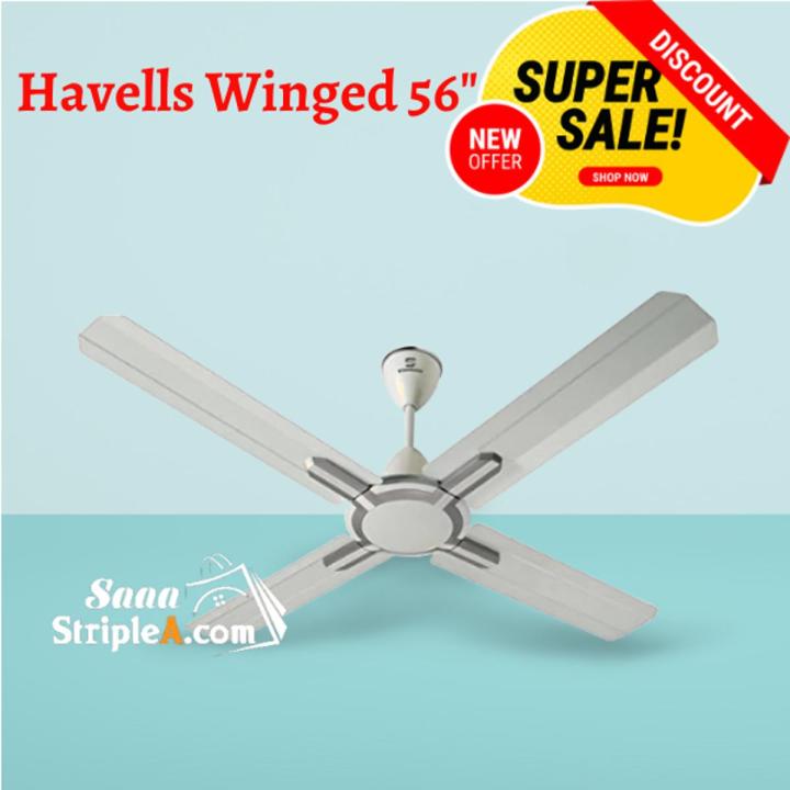 Havells 56" Ceiling Fan 4 Blades WINGED 1400MM (Pearl White) India ...