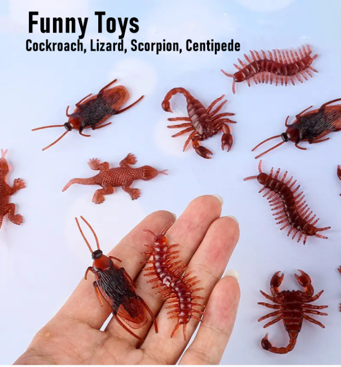 6 pcs Artificial Cockroach Models Simulated Animal Halloween Party ...