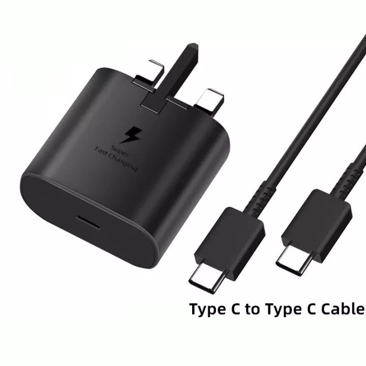 Samsung 25W Charger Super Fast Charging Supported With Type C Cable ...