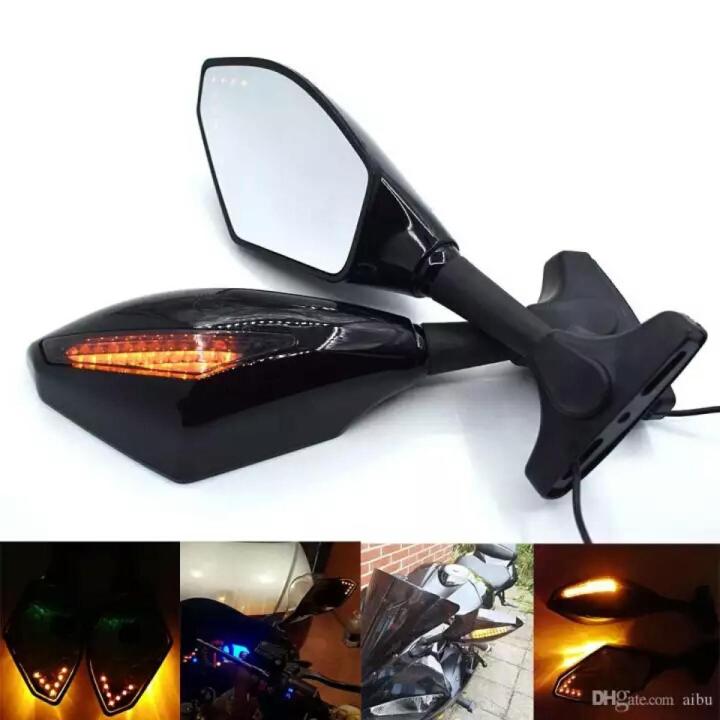 Universal looking glass with indicator for motorcycles. led turn signal ...