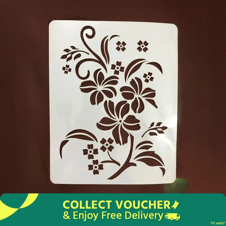 Stencil for Wall & Fashion Painting Template 10in by 8in. | Daraz.com.bd