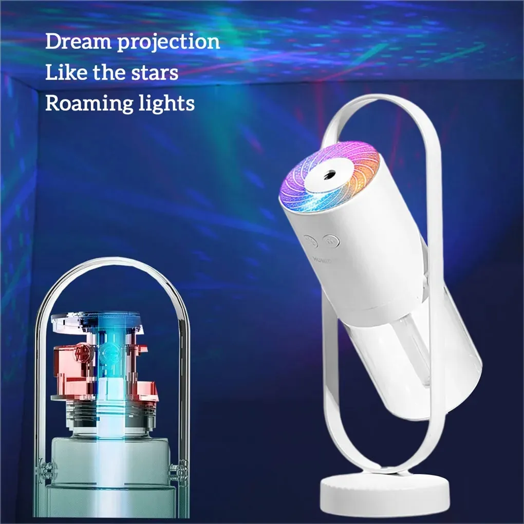 Portable Mini Humidifier 200ml Cool Mist 360 Degrees Rotating Desktop ...