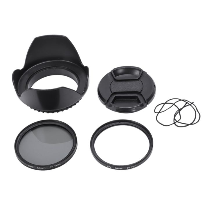 (New) Cpl UV Filter Kit 58mm for Canon EOS 700D 100D 600D 1200D lens ...