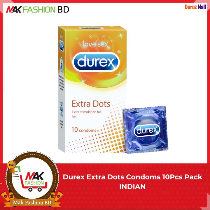 Durex Extra Dots Condoms 10Pcs Pack INDIAN | Daraz.com.bd