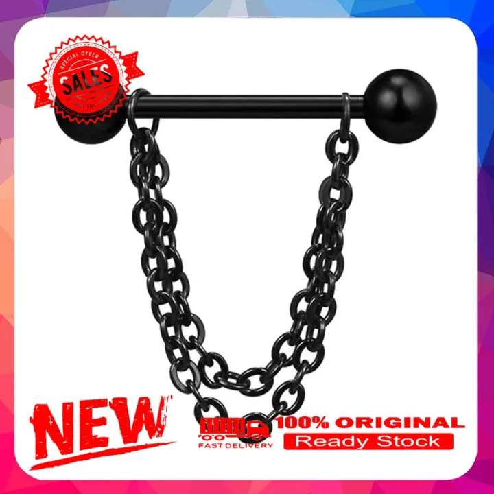 1Pc Fashion Multilayer Chain Drop Nipple Bar Ring Barbell Body Piercing ...