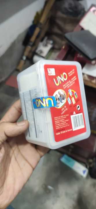 Premium uno card waterproof with plastic container box card game ...