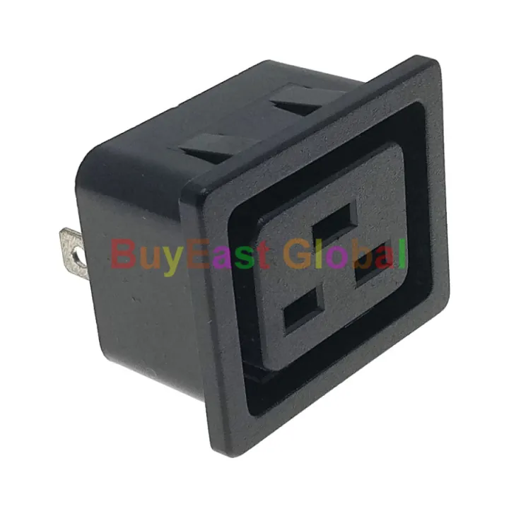 IEC C19 Female Panel Mount Industrial Inlet Power Socket AC250V 16A ...