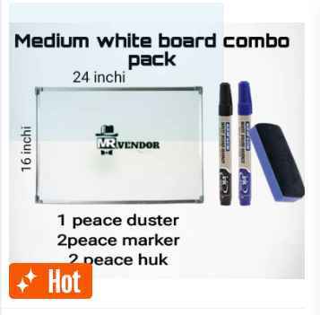 Medium white board combo pack for all kinds of students and teachers ...