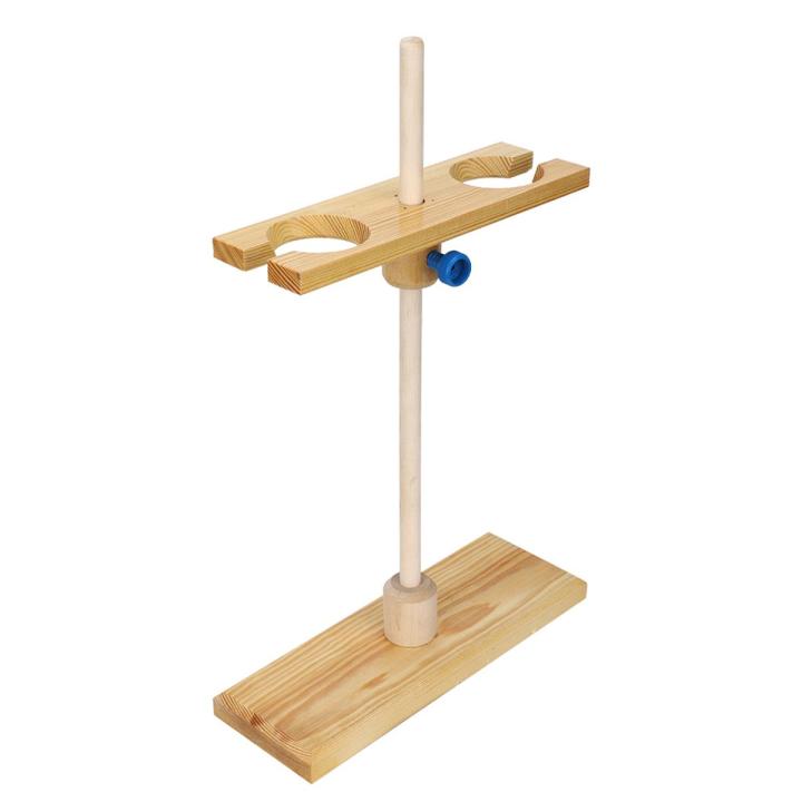 2 Hole Funnel Stand Laboratory Accessory Adjustable Height Wooden Rack ...