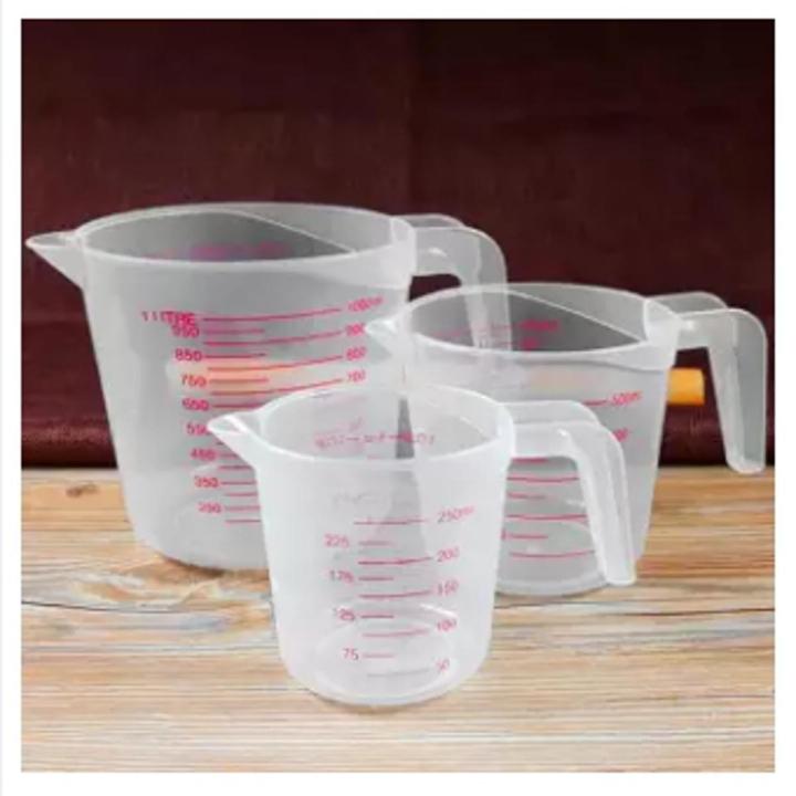 250/500/1000ML Plastic Measuring Cup Jug Pour Spout Surface Kitchen ...