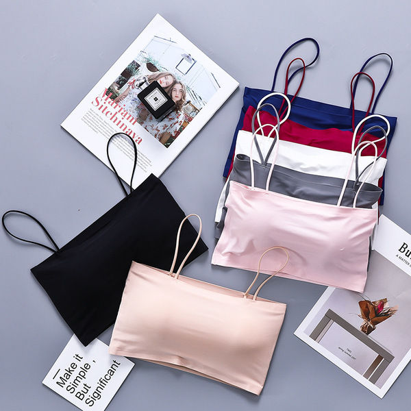 Bra Ice Silk Slim Strap Padded Bra Stylish Bra Comfortable Bra Women'S ...