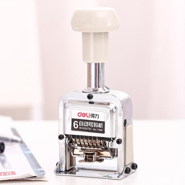Deli 7506 Autometic Steel Numbering Machine - 6 Digit | Daraz.com.bd