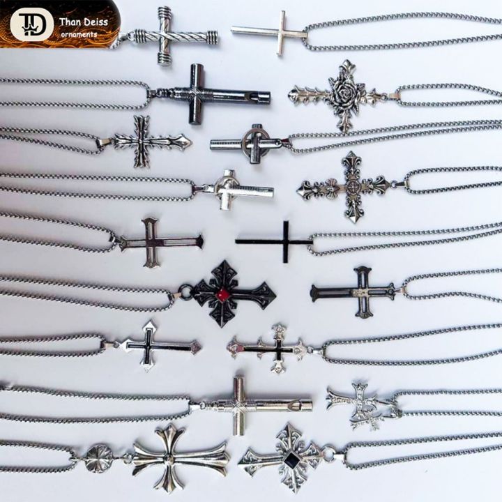 XL European And American Jewelry Diamond Necklace Cross Pendant ...