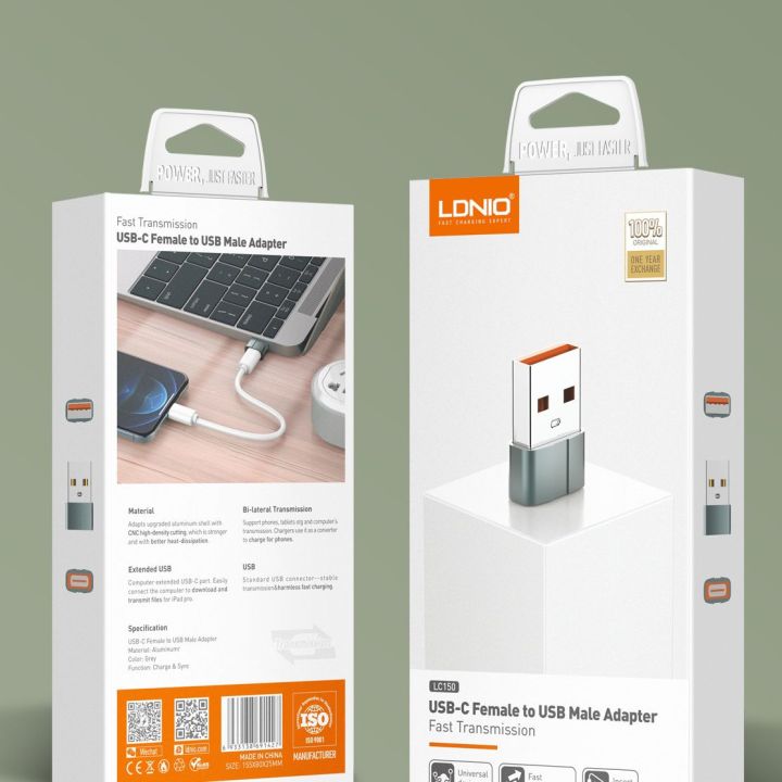 LDNIO LC 150 OTG Adapter USB C to USB A 3.0 Adapter Type C 3.1 Female ...