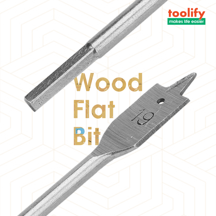 Senbang 19mm Wood Flat Drill Bits Hex Shank Wood Working Spade Drill ...