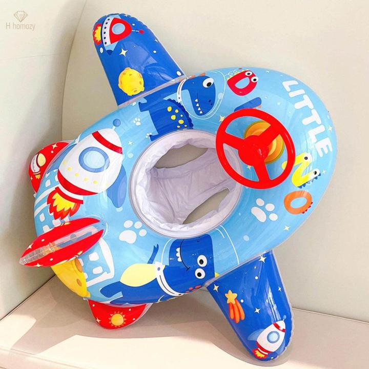 Babies Swimming Swimming Rings with Steering Wheel Speaker Plane Shape ...
