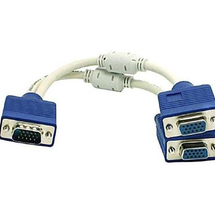 VGA Y Monitor Splitter Cable -White and Blue | Daraz.com.bd