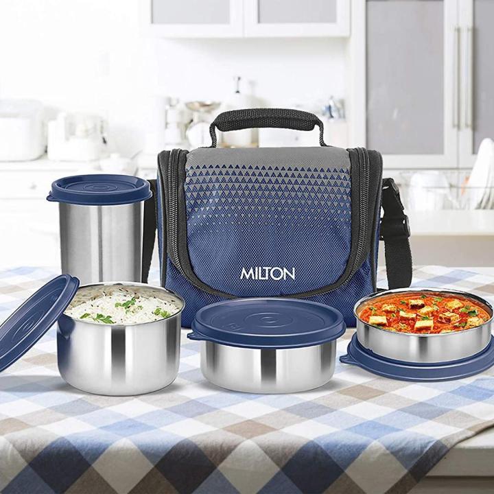 Milton Tasty Stainless Steel Combo Tiffin Carrier Bento Insulated Lunch ...