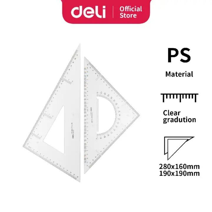 Deli E6430 Triangle Ruler 30Cm (Pcs) | Daraz.com.bd