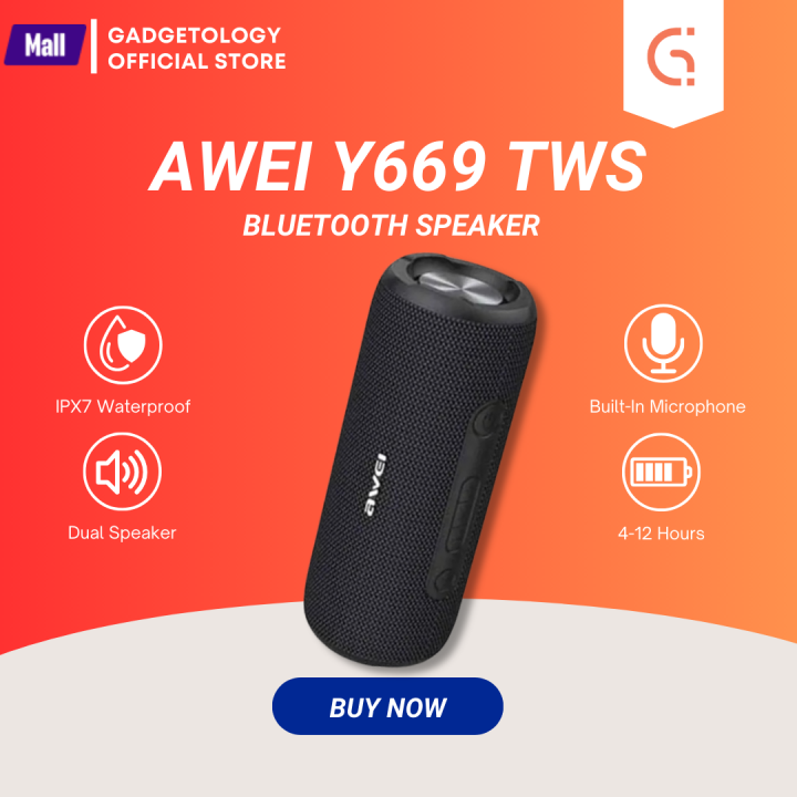 Awei Y669 Bluetooth TWS Waterproof Outdoor Dual Speaker (31W) | Daraz ...