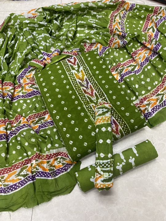 New Unstitched Exclusive Design Chunri Batik Print Shalwar Kameez ...