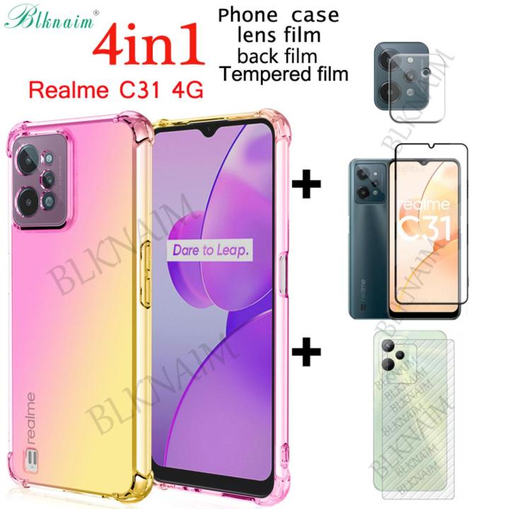BLKNAIM (4-in-1) NEW For OPPO Realme C31 4G Case Anti-fall Color Mobile ...