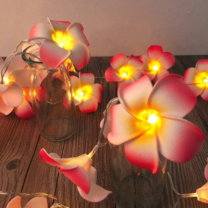 plumeria flower led string light /Kath Golap fairy light bedroom ...