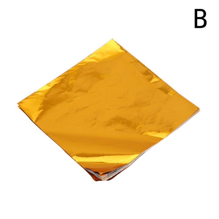 200pcs 8*8cm Gold Aluminium Foil Candy Chocolate Cookie DIY Wrapping ...