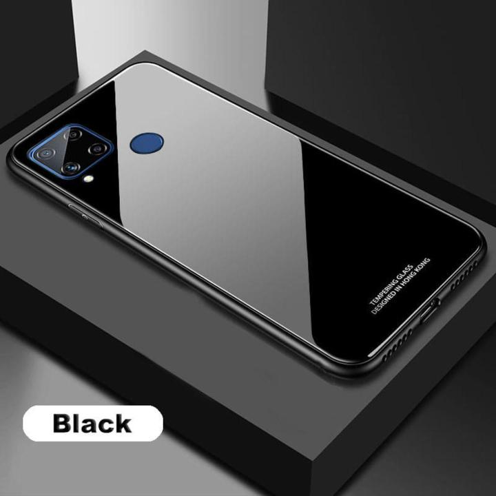 For Realme C15 Glass Case Phone Back Cover | Daraz.com.bd