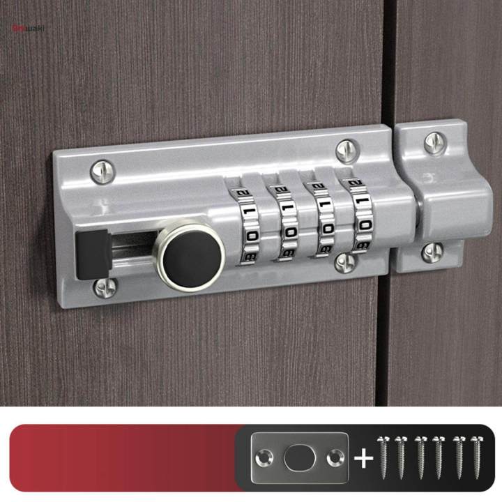 Combination Locking Bolt Keyless Mechanical Password Lock Slide Bolt ...