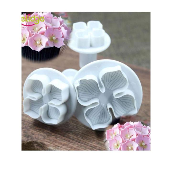3 Pcs Flower Design Cake Decorating Sugar Sugarcraft Mold Tool DIY ...