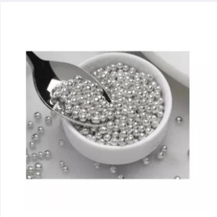 Silver Color Pearls / Sprinkle / Cake Decoration / Sugar Ball 25 gm ...
