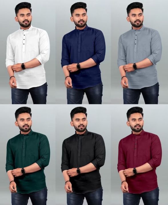 Men's full sleeve Shirts Katua Men's Cotton Ethnic Party Wear Kurta ...