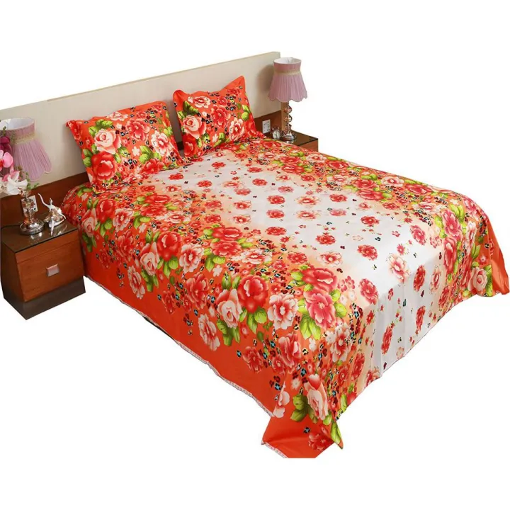 Double Size Bed Sheet 3 Piece Set | Daraz.com.bd
