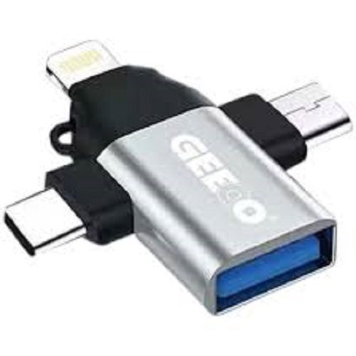 Geeoo 3 in 1 Lightning to Type-C to Micro OTG Converter (USB-3.0) GB12 ...