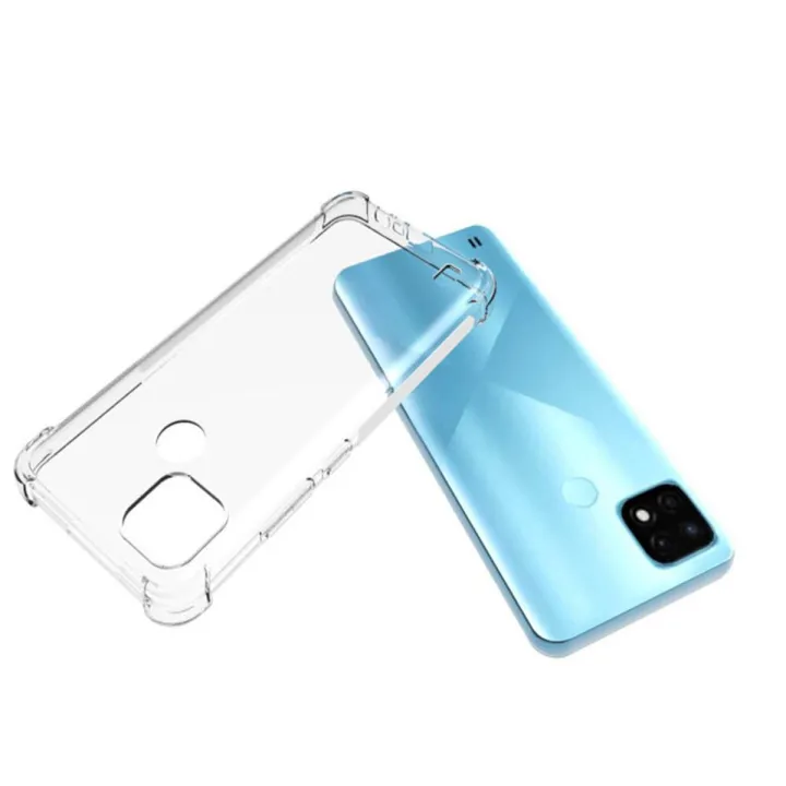 For Oppo Realme C21 ultra Slim Transparent anti shock side bumper ...