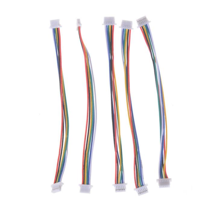 5 x Mini Micro SH 1.0mm 6-Pin JST Double Connector Plug Wires Cables ...