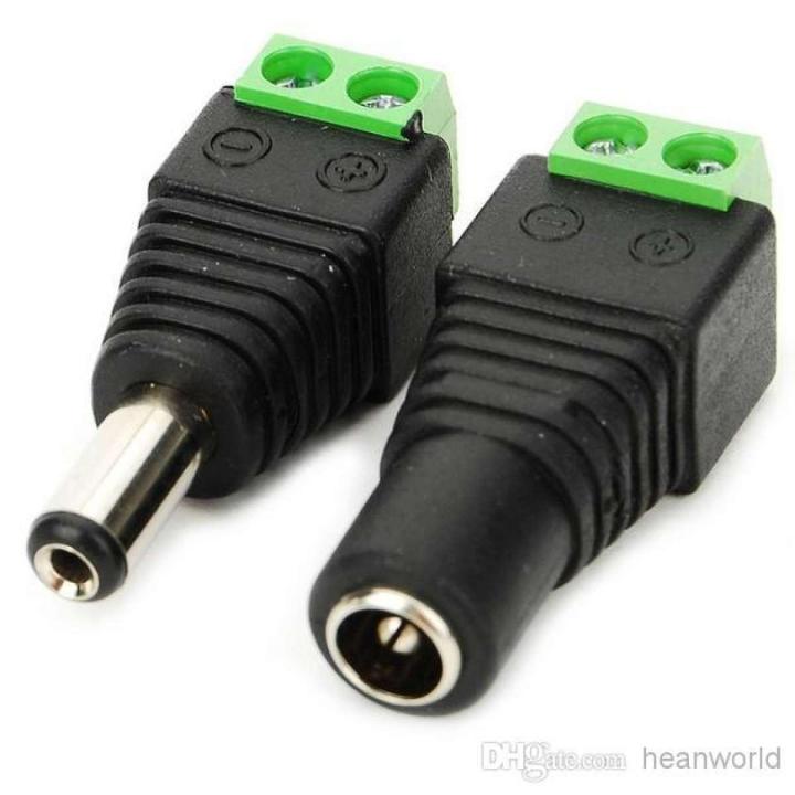 Female + Male DC Power Jack Connector DC Power Converter Connector ...