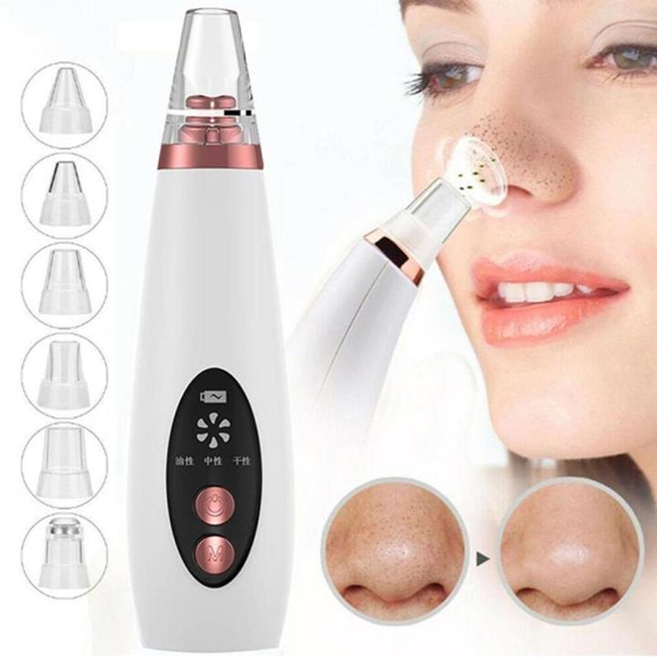 Electric Vacuum Electric Acne / Blackhead Remover Extractor 6 Suction ...