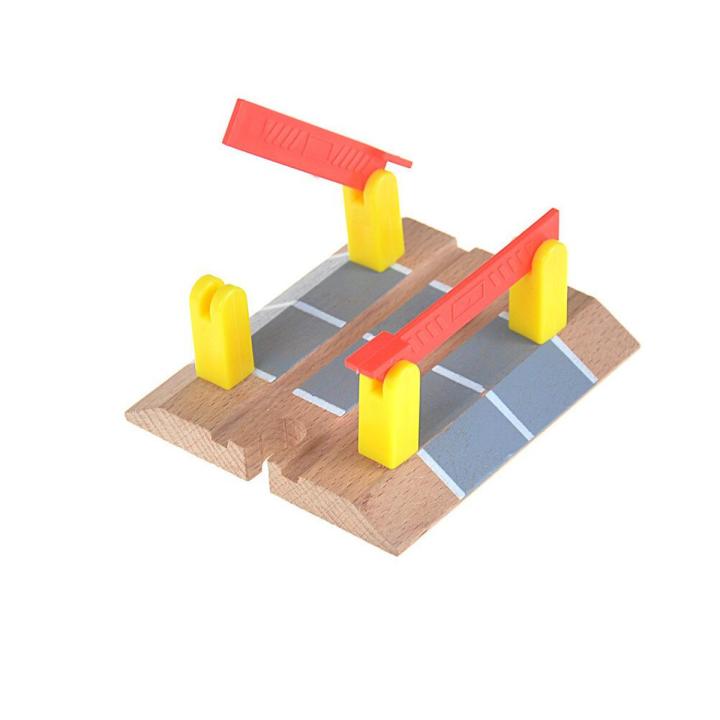 【Happy baby toy store】Wooden Railway Accessories Railroad Bridge Train ...