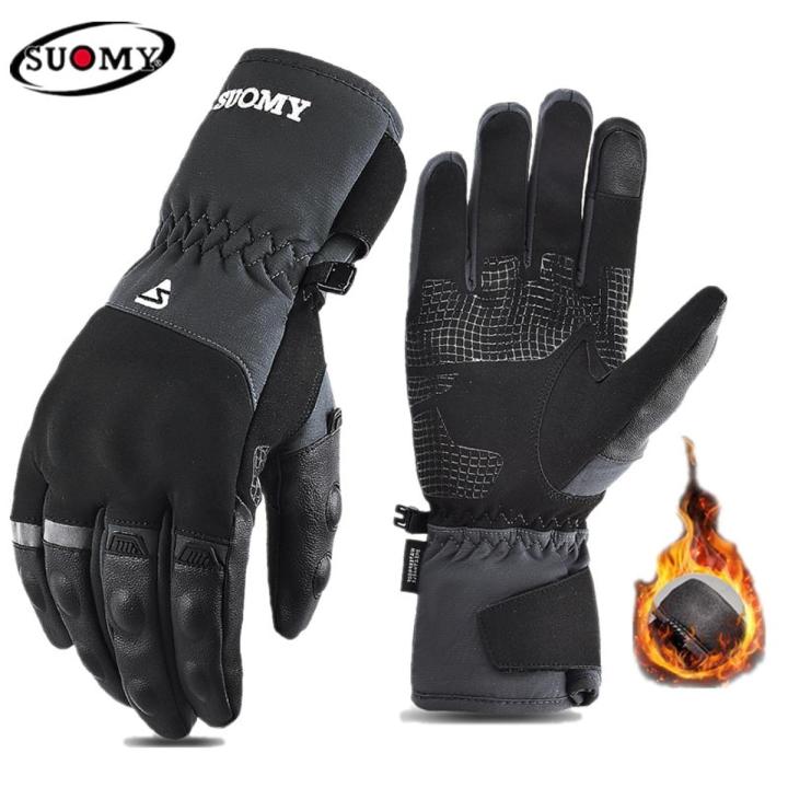 SUOMY Winter Motorcycle Racing Gloves Warm Windproof Motorbike ...