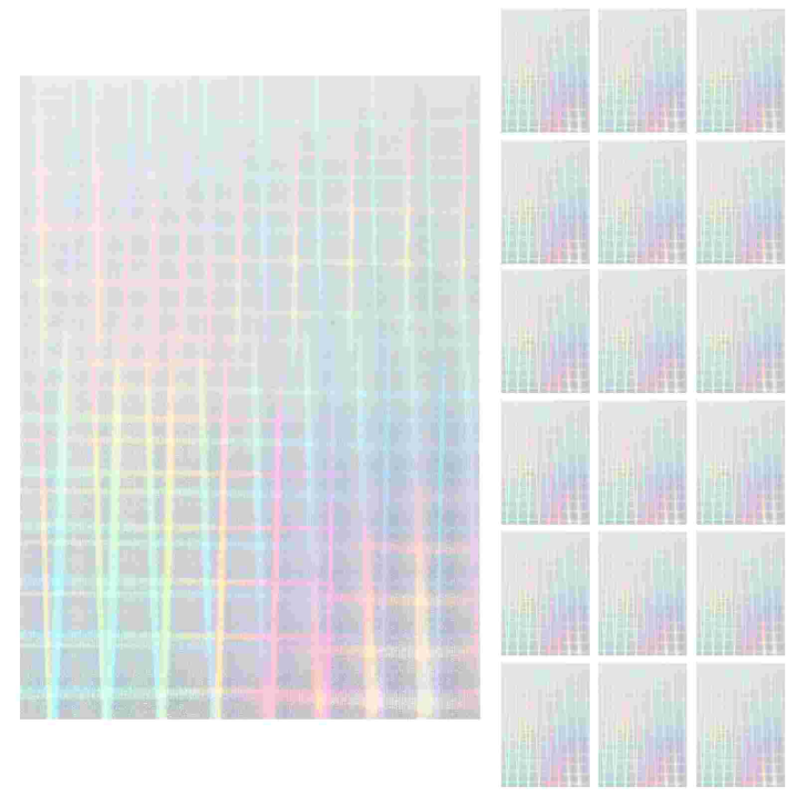 【In-Demand Item】 20 Sheets Holographic Printing Paper Sticker Label ...