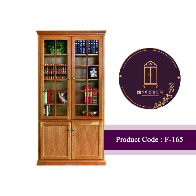 Andormahal (MDF) Book Shelf-two glass door-(6ft by 3ft by 1ft) | Daraz ...