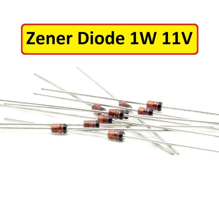 10Pcs- 1Watt 11V Zener Diodes 1W 11V 1N4741 Through Hole Voltage ...