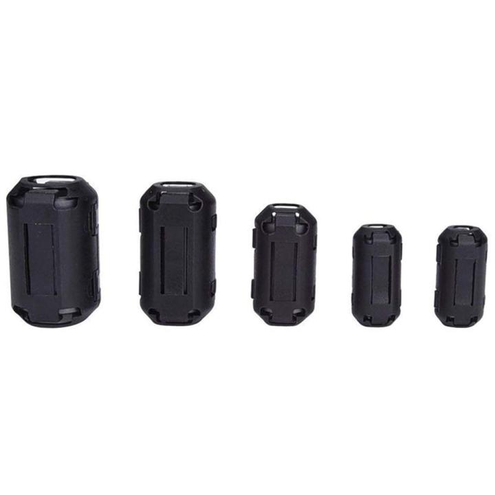 40 Pieces Clip-On Ferrite Ring Core RFI EMI Noise Suppressor, Black ...