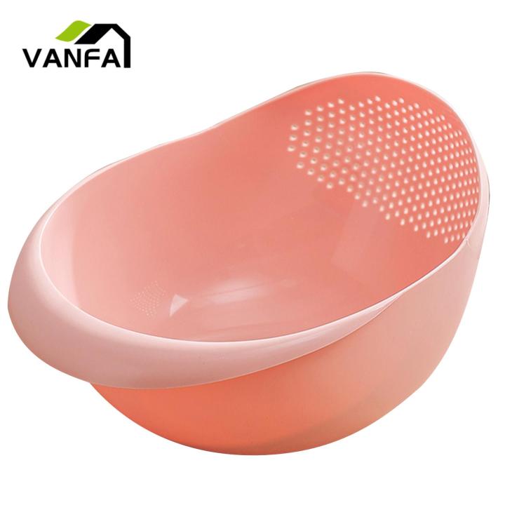 Streamlined Rice Draining Bowl Rice Drainage Basket with Handle Quick ...
