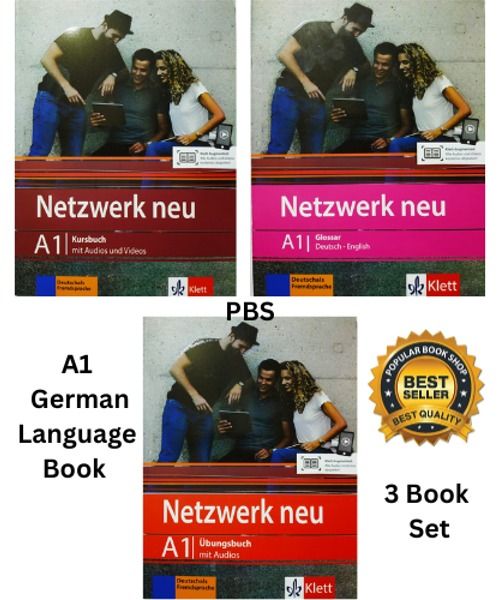 Netzwerk neu A1 German Language ( Kursbuch + Ubungsbuch + Glossar ) 3 Book Set (Color Print ...