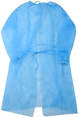 Disposable Medical Apron - Isolation Cover Gown, Single Piece, Blue ...